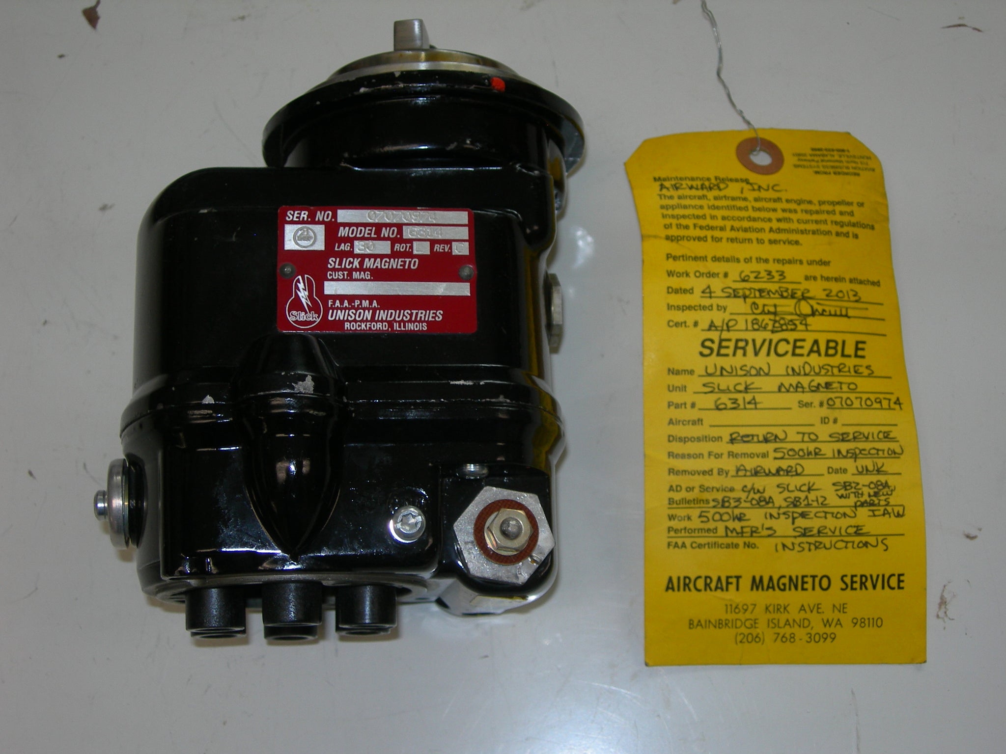 Magneto, Six (6) Cylinder - Slick / Champion – AirWard, Inc